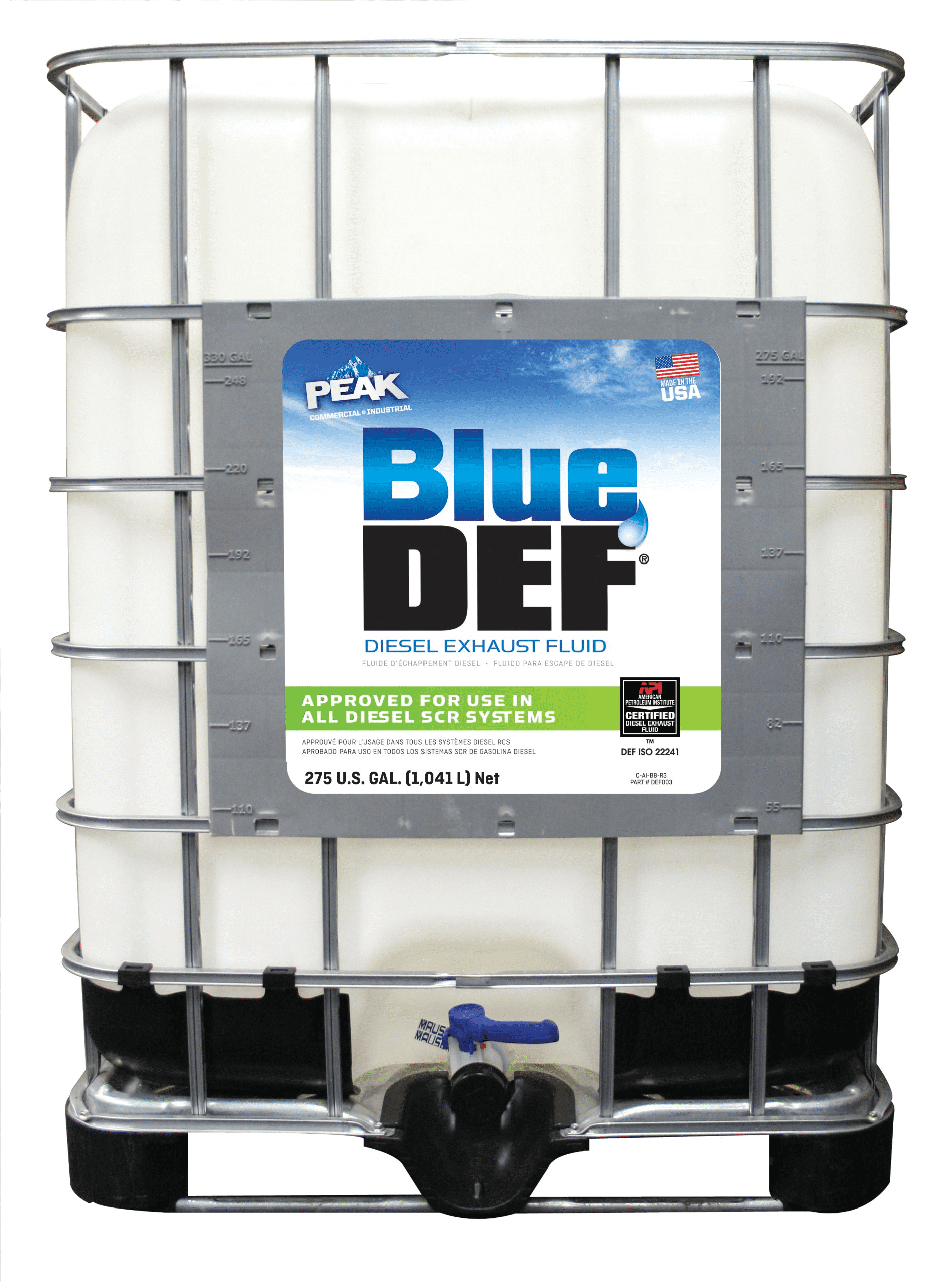 Peak Diesel Exhaust Fluid DEF, Tote,275gal. DEF275P (Includes 275-gal ...