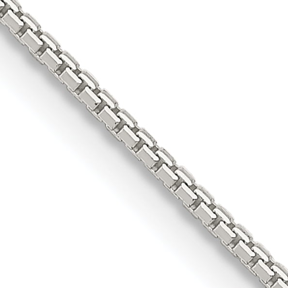925 Sterling Silver 1.5mm 8 Sided Link Box Chain Necklace 24 Inch ...