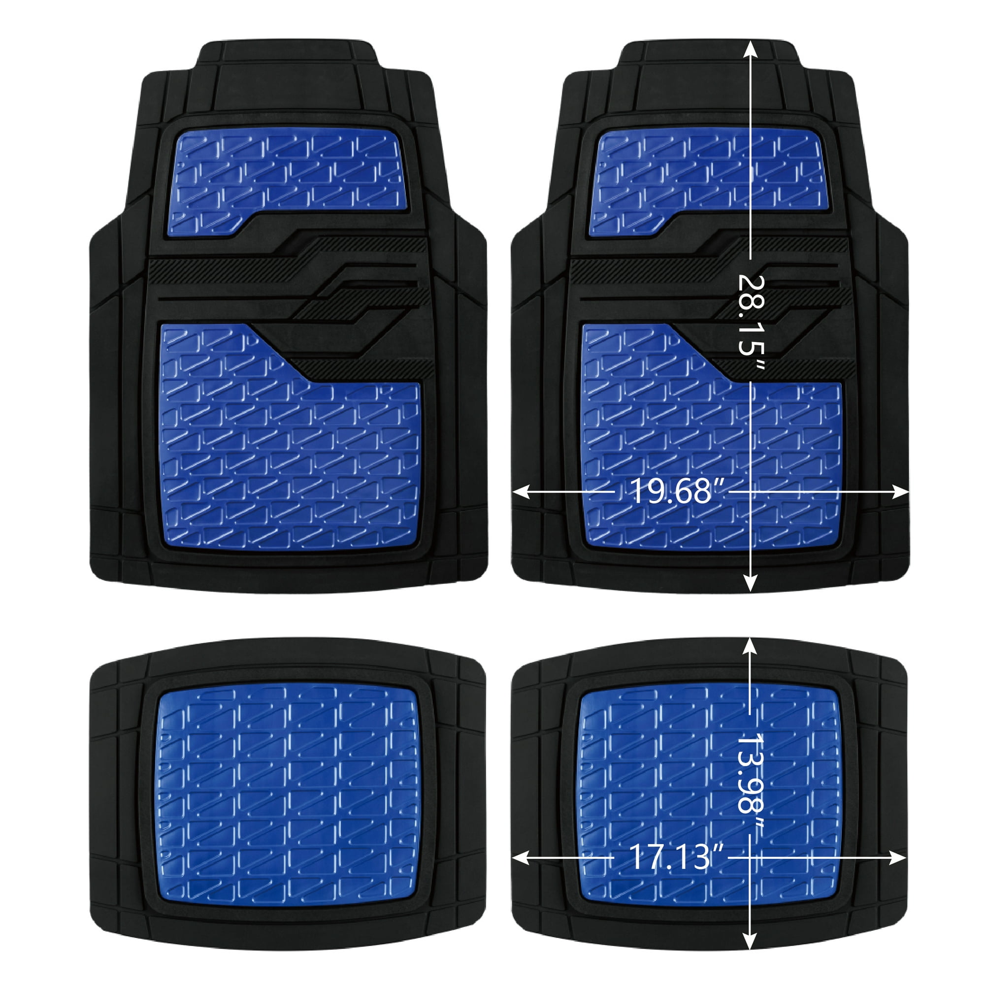 Blue Zebra Car Mats
