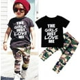Fashion Toddler Kids Boys Tops T-shirt Camo Pants 2Pcs Outfits Set Clothes Fit For 1-6T ...