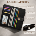 Bookshelf Skulls Bifold PU Leather Wallet RFID Blocking Credit Card ...