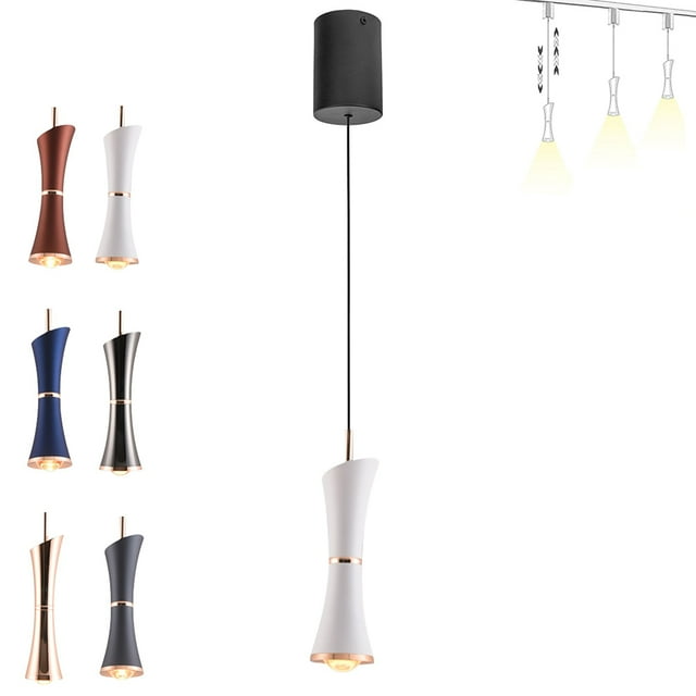 FSLiving 7W Adjustable Levitate Pendnat Light Retractable Lift Ceiling ...