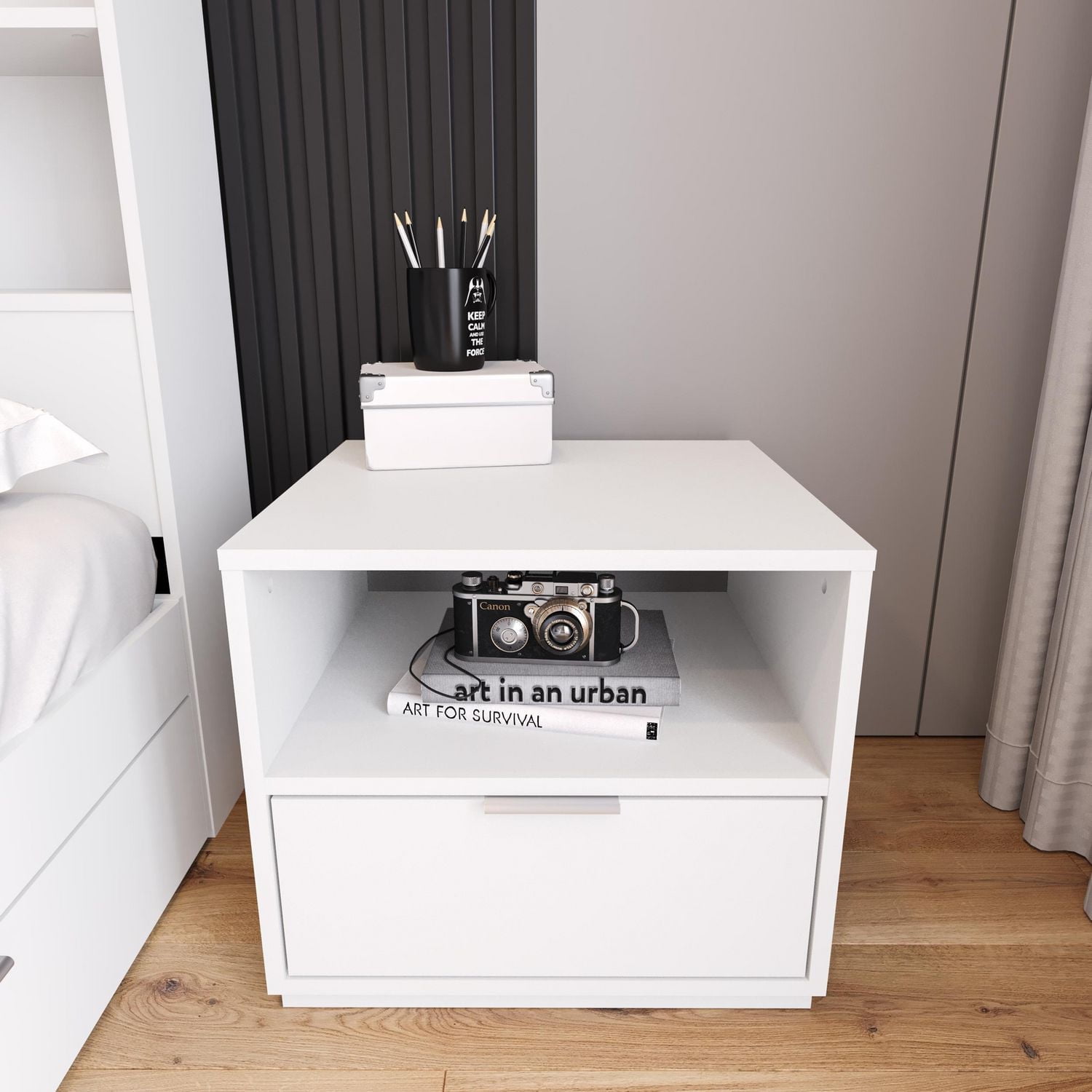 Click here for Nexera Hunter Nightstand With 1 Drawer prices