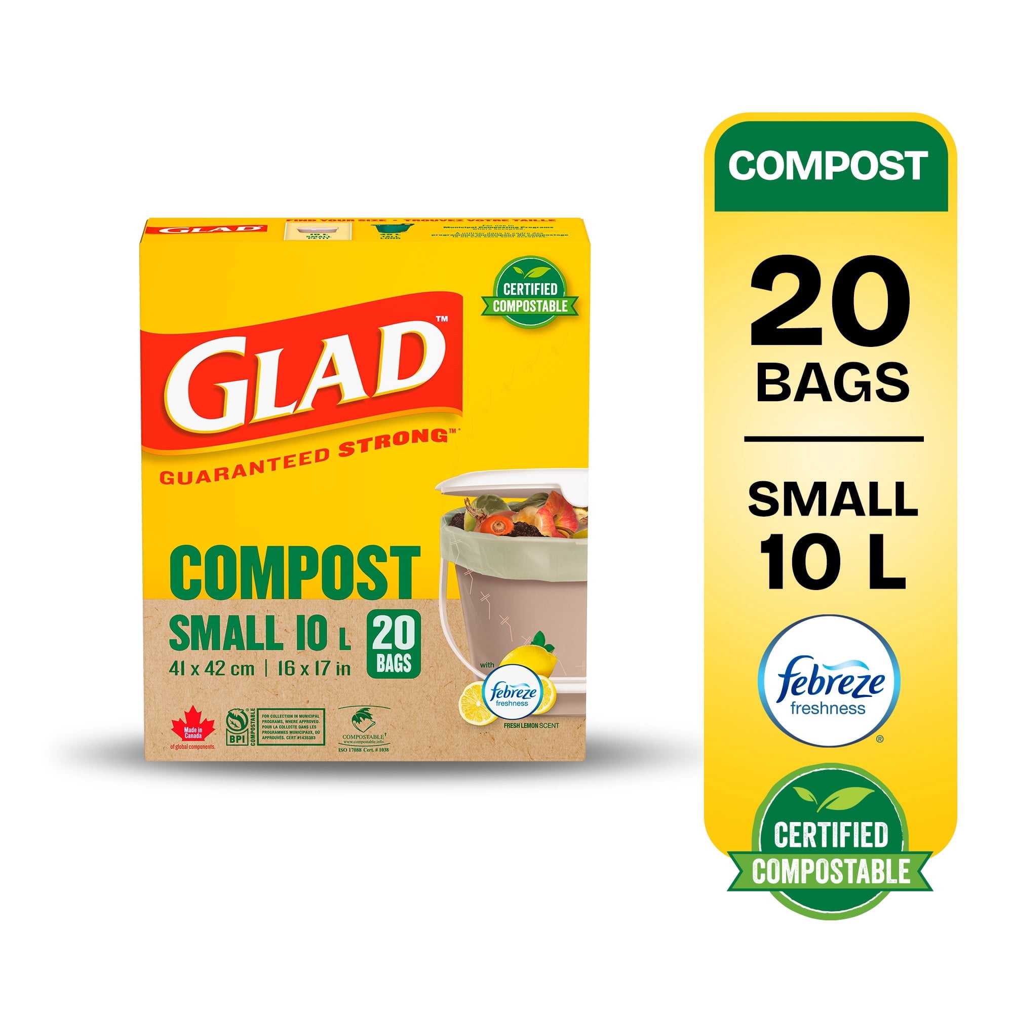 Click here for Glad Certified Compostable Bags - Small 10 Litres... prices
