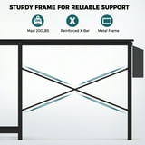 CONCETTA L Shaped Computer Desk with Wooden Desktop CPU Stand Side Bag ...