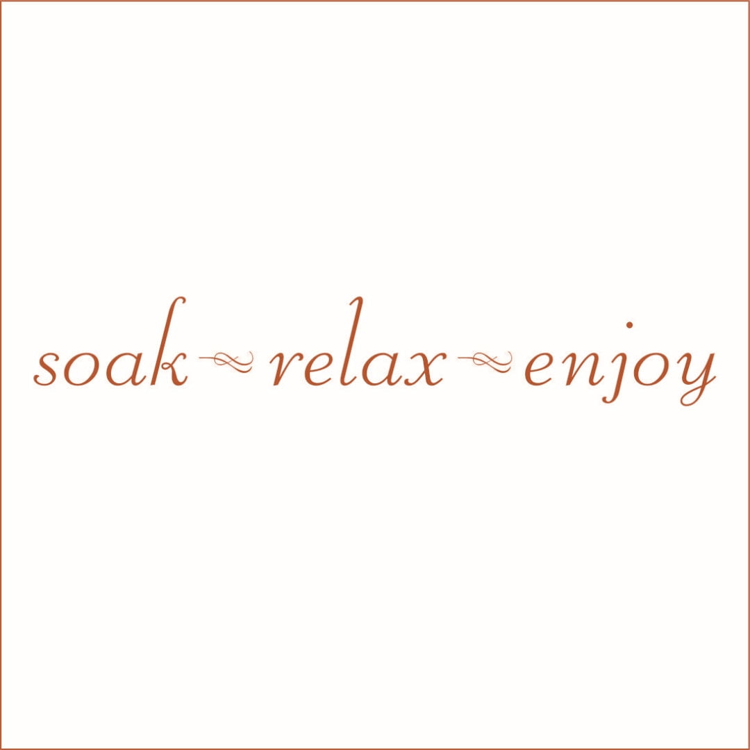 Soak, Relax, Enjoy Vinyl Decal - Large - Pumpkin - Walmart.com