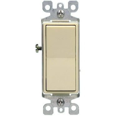 Leviton 5634-E 15 Amp, 120/277 Volt, Decora Single-Pole, AC Combination ...