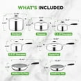 12-Piece Stainless Steel Kitchenware - Pots & Pans Set Clad Kitchen ...