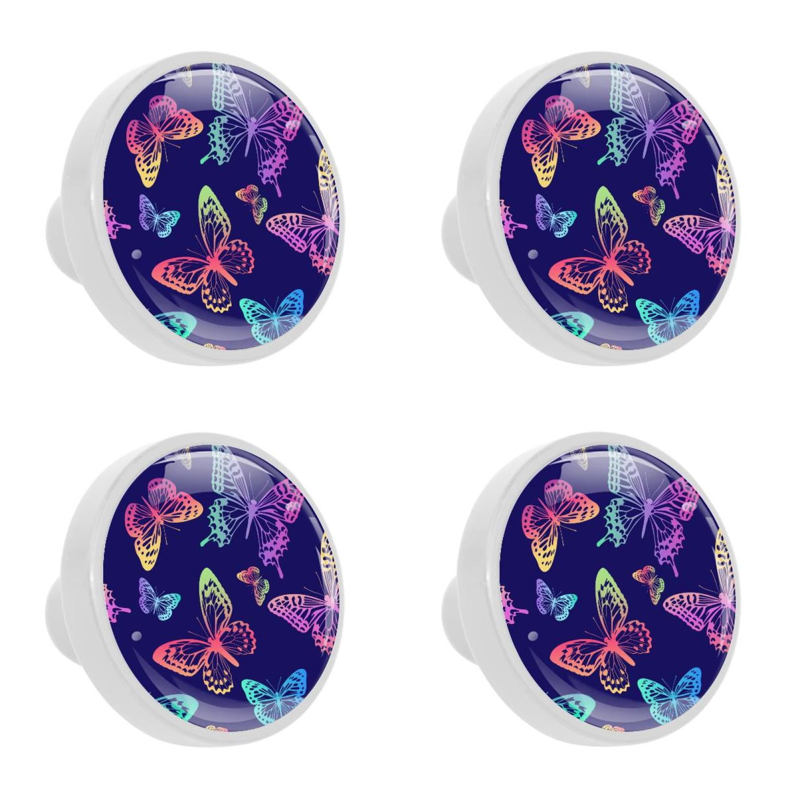 4 Pcs Butterfly Knobs for Kitchen Cabinet Cupboard Dresser Bookcase ...