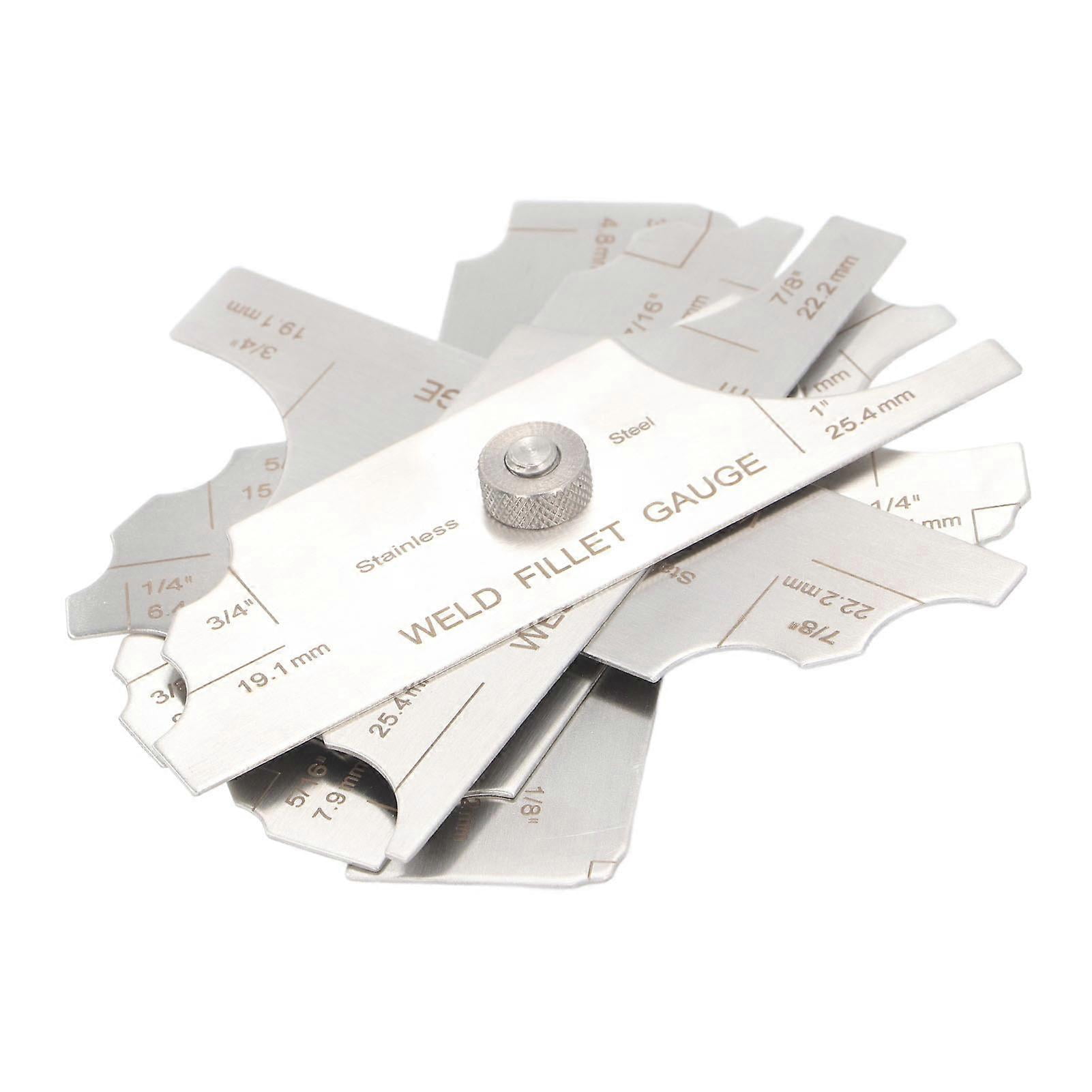 Stainless Steel Welding Gauge Metric & Inch Welding Measuring ...