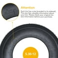 5.30-12 Trailer Tire Set of 2: Heavy-Duty 6-Ply Load Range C Radial ...