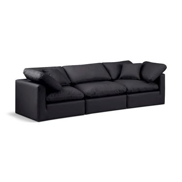 Maylo Comfortable Mid Century Modern Italian Leather Couch, Stain ...