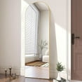 Anyrose 64"x21.1" Arched Full Length Mirror with Stand Frame Floor ...