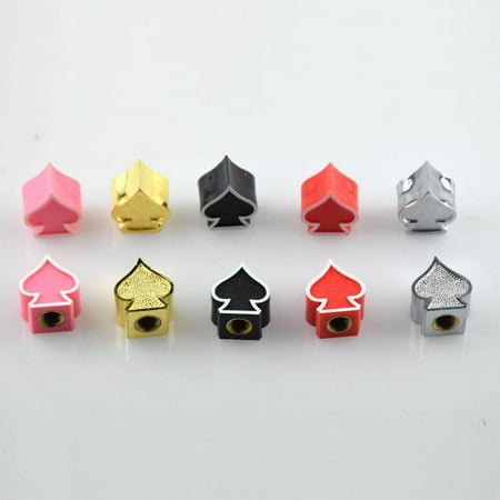 justharion 4 Pieces Car Custom Pink Ace of Spades Wheel Tire Air Valve ...