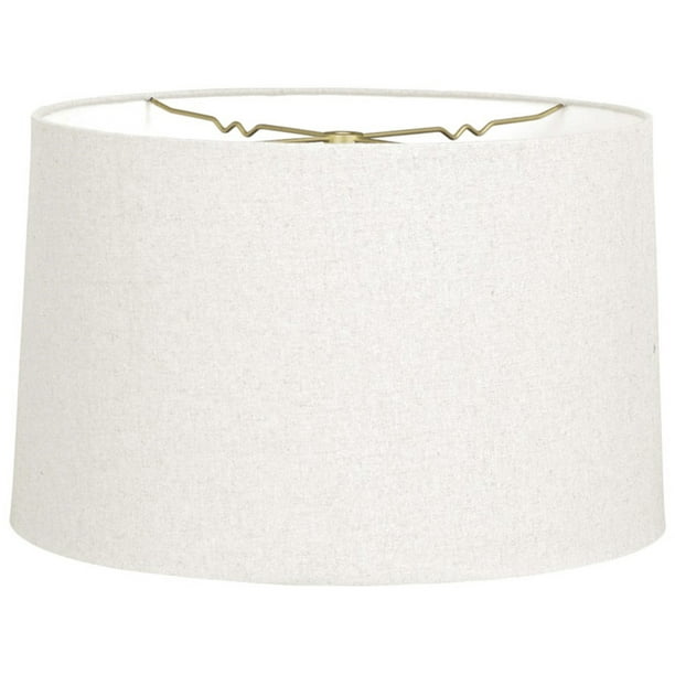 Royal Designs 12" Shallow Drum Hardback Lamp Shade Linen White ...