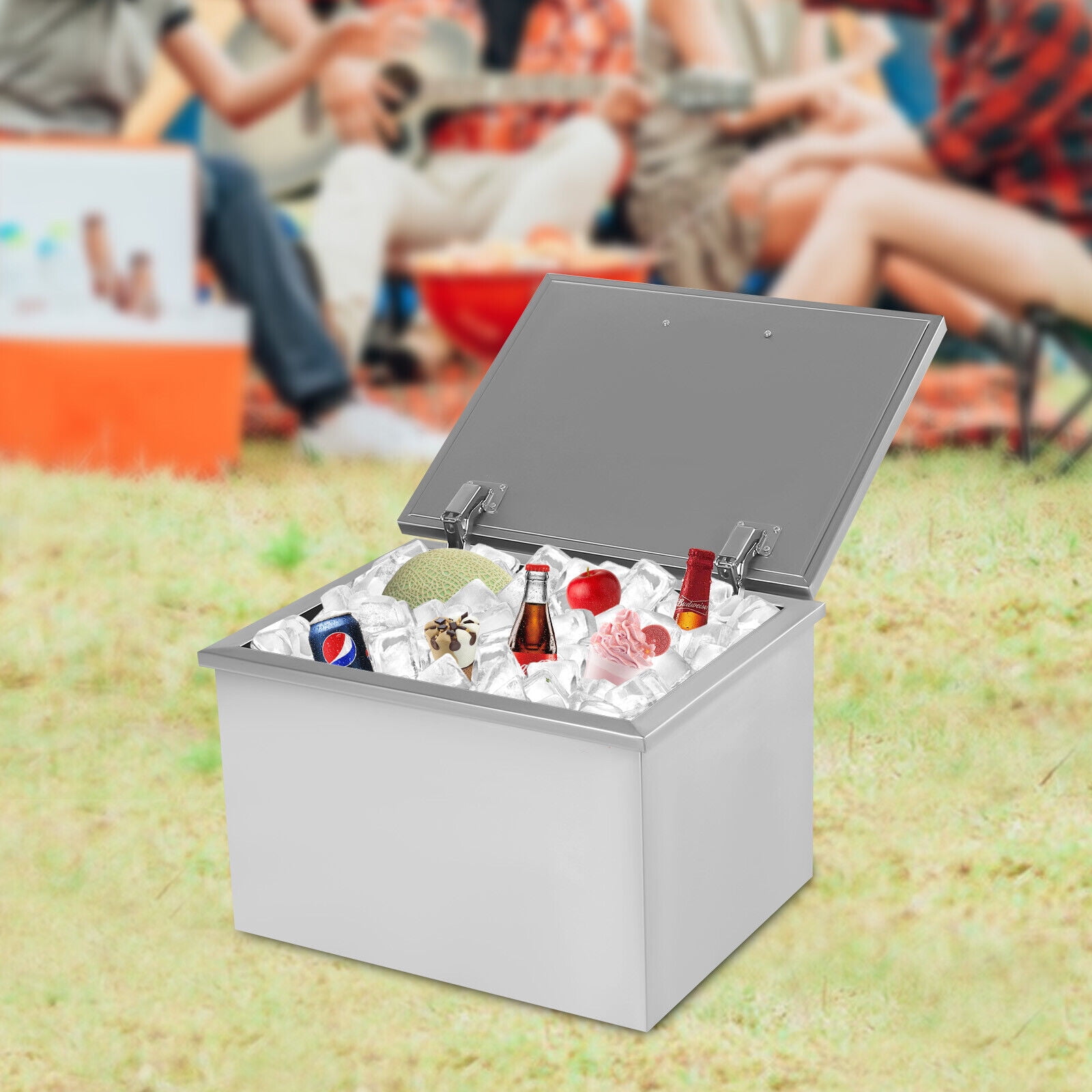 Miumaeov Outdoor/Indoor BBQ Island Stainless Steel Drop-in Ice Chest ...