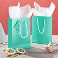 20 Pack Small Teal Gift Bags with Handles, Tag, and Tissue Paper Sheets ...