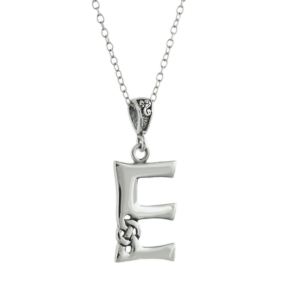 Fashionjunkie4Life - Celtic Initial Letter E Pendant Necklace - 925 ...
