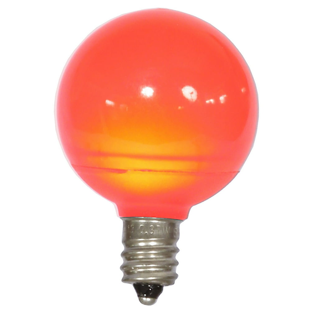 Vickerman G40 Red Ceramic LED Replacement Bulb E12 .96W - Walmart.com ...