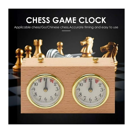 nipocaio Chess game go wood timer portable mechanical tournament clock ...