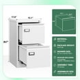 MIIIKO 2 Drawer File Cabinet,Metal Small Filing Cabinets with Lock,15 ...