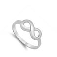 Simple Infinity Symbol Forever Endless Knot Ring Sterling Silver Band ...