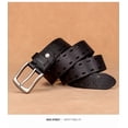 INXX STREET Men's Black Belt - Retro Korean Style Trendy Ins Double Pin ...