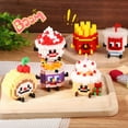 12pcs Fun Food Building Block Sets, Cute Mini Fruit Figurines Micro Set ...