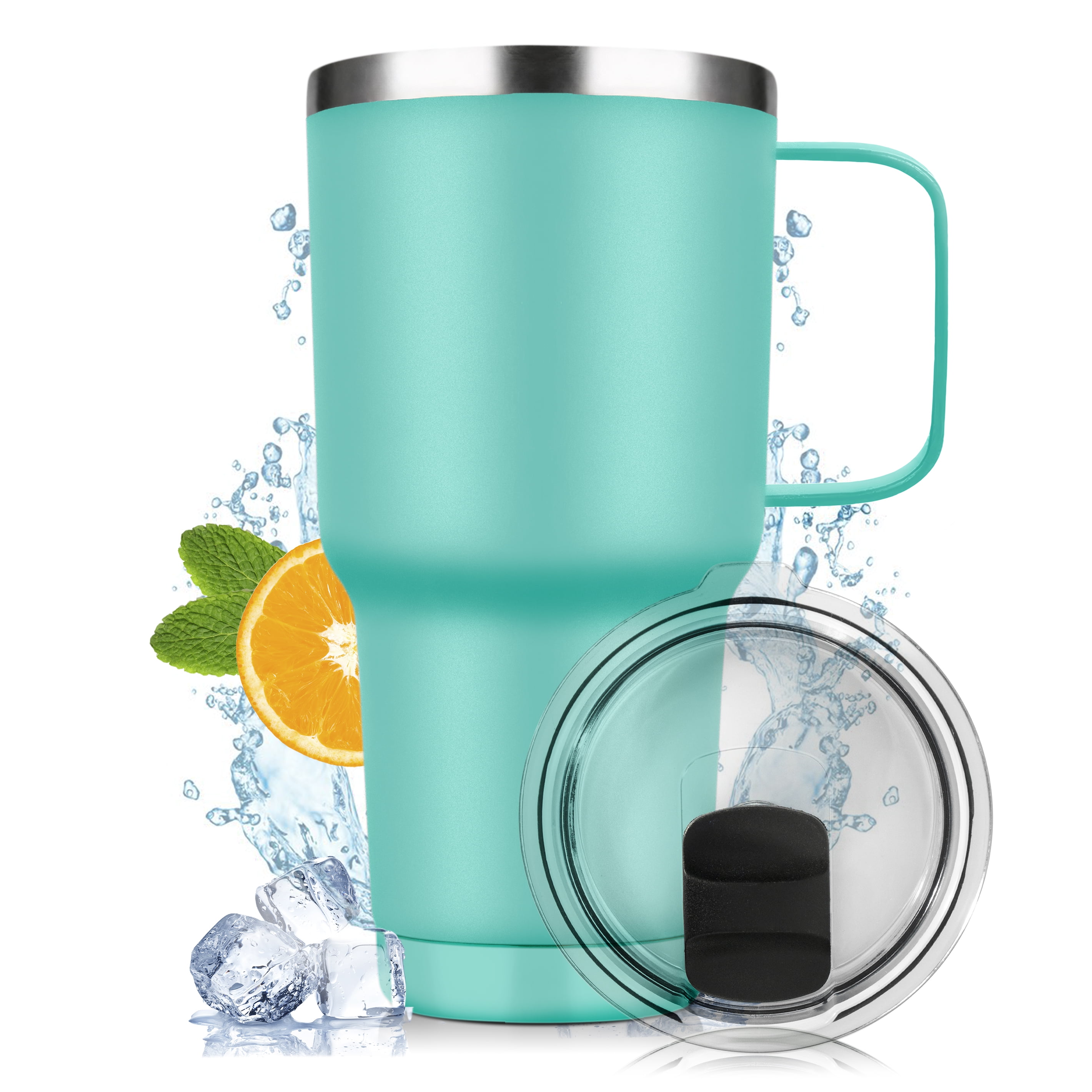 Termo De Acero Inoxidable Con Asa 30oz Con Tapa de Imán Evita Derrames ...