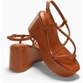 Coutgo Womens Platform Wedge Heels Sandals Slingback Open Toe Ankle ...