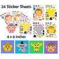 24 Zoo Make a Sticker Scene Sheets- Great for Kid's Easter Basket ...