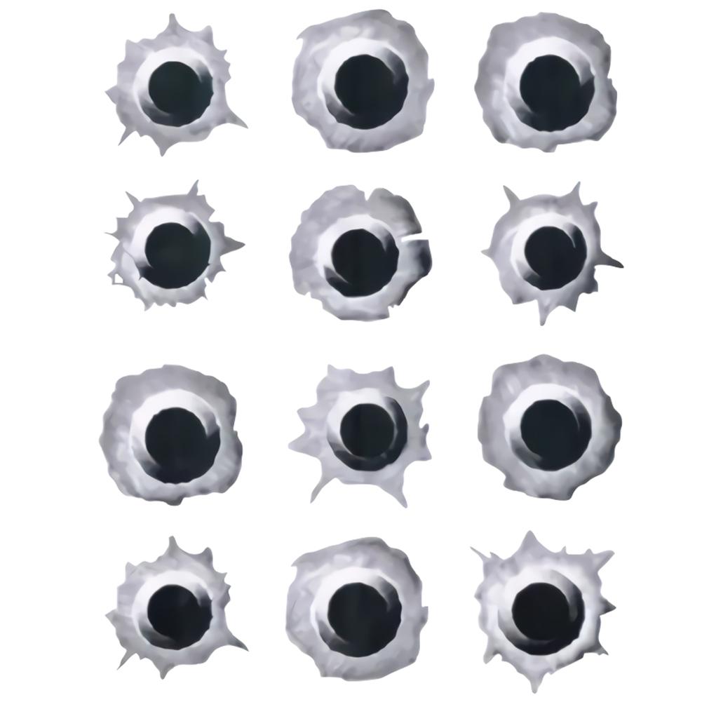 Mymisisa Car Stickers 3D Bullet Hole Motorcycle Scratch Realistic Funny ...