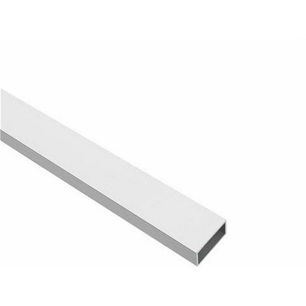 Perfil de Aluminio Blanco - Tubo rectangular - x4 unds - 1'50m - 20 x ...