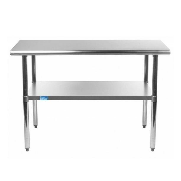 18" x 48" Stainless Steel Work Table with Undershelf | Food Prep NSF ...