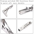 Folding Shelf Brackets, Max Load 300 lb, Heavy Duty Stainless Steel ...