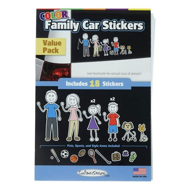 Family Car Stickers - Color - Walmart.com