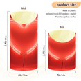 2PCS Small Flameless Candles Lamp Flameless Candles Slanted Candle Lamp ...