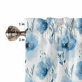 Blue Flowers Kitchen Curtains Valances and Tiers Set of 3 Spring Summer ...