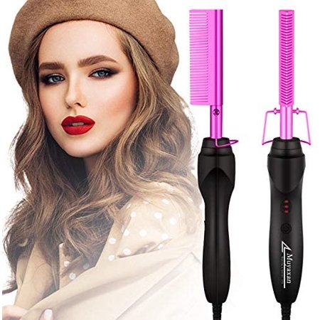 Hot Comb,Electric Hot Comb Ceramic Press Comb Beard/Hair Straightener ...