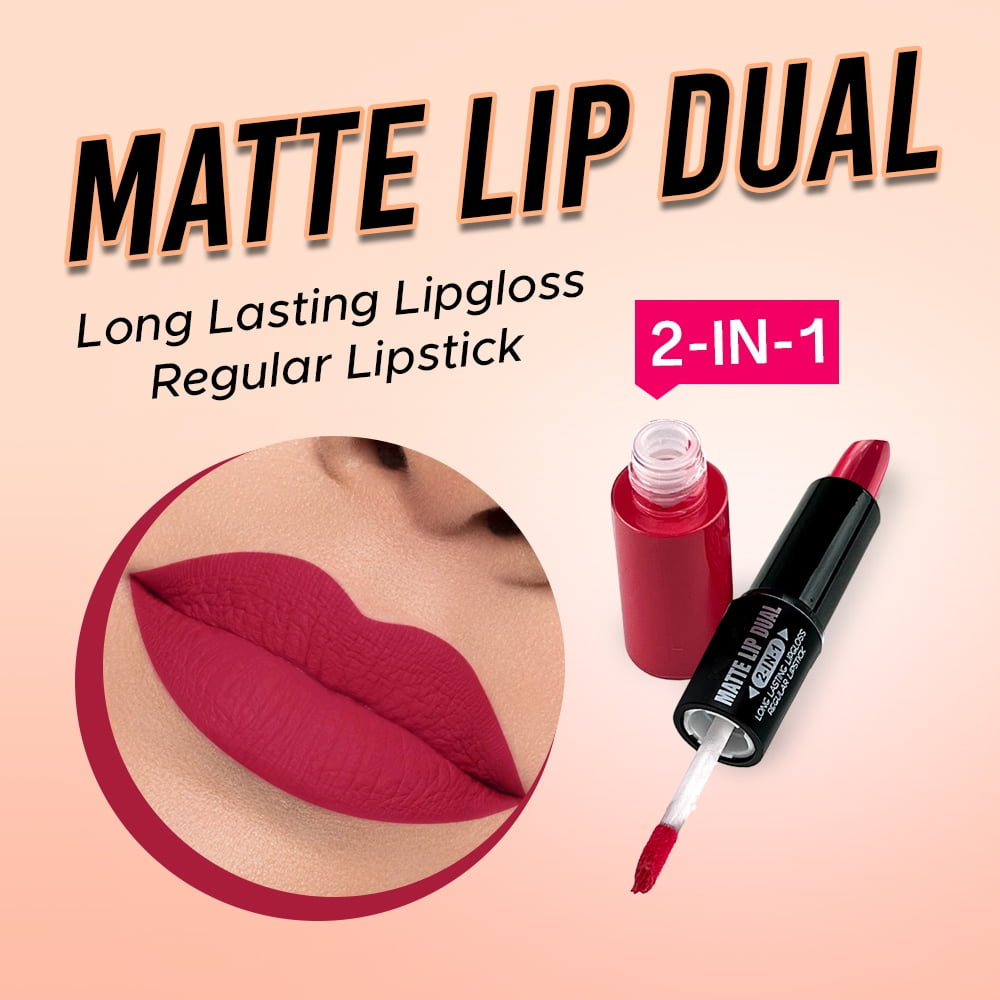 Ebo Matte Lip Dual Lipstick & Matte Finish Lipgloss Long Lasting MDL03 ...