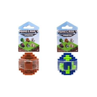 Bundle of 2 - Minecraft Spawn Egg Mini Figure |Green Creeper + Blu ...
