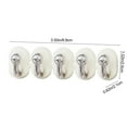 Detachable No Drill Multi Purpose Wall Hooks - White Plastic Modular ...