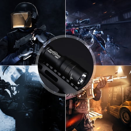 Bright LED Tactical Flashlight Searchlight 1300 Lumen Super Weapon ...