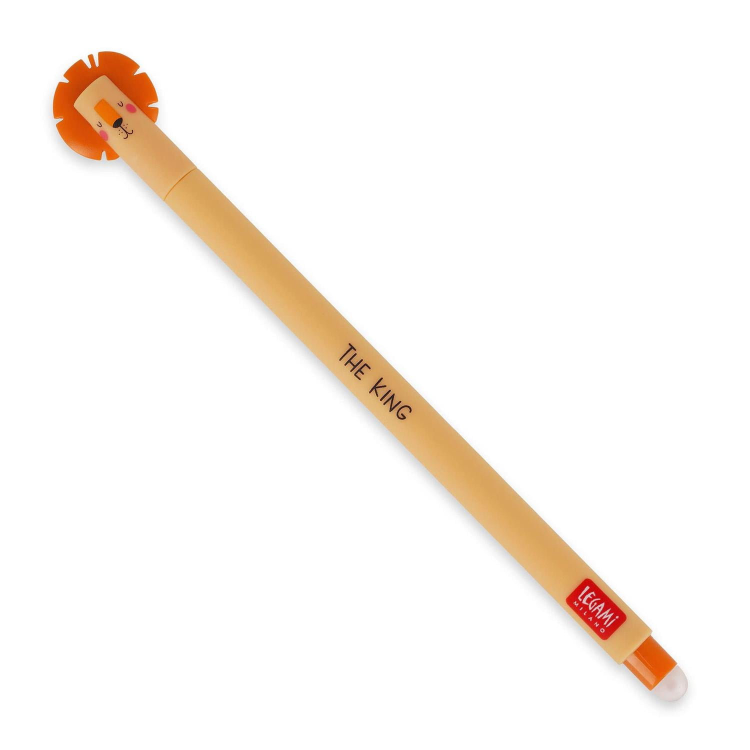Bolígrafo pluma borrable gel Legami León Naranja naranja Estándar ...