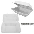 Fit Meal Prep 50-Pack 9x6x3” Compostable 1-Compartment Clamshell ...
