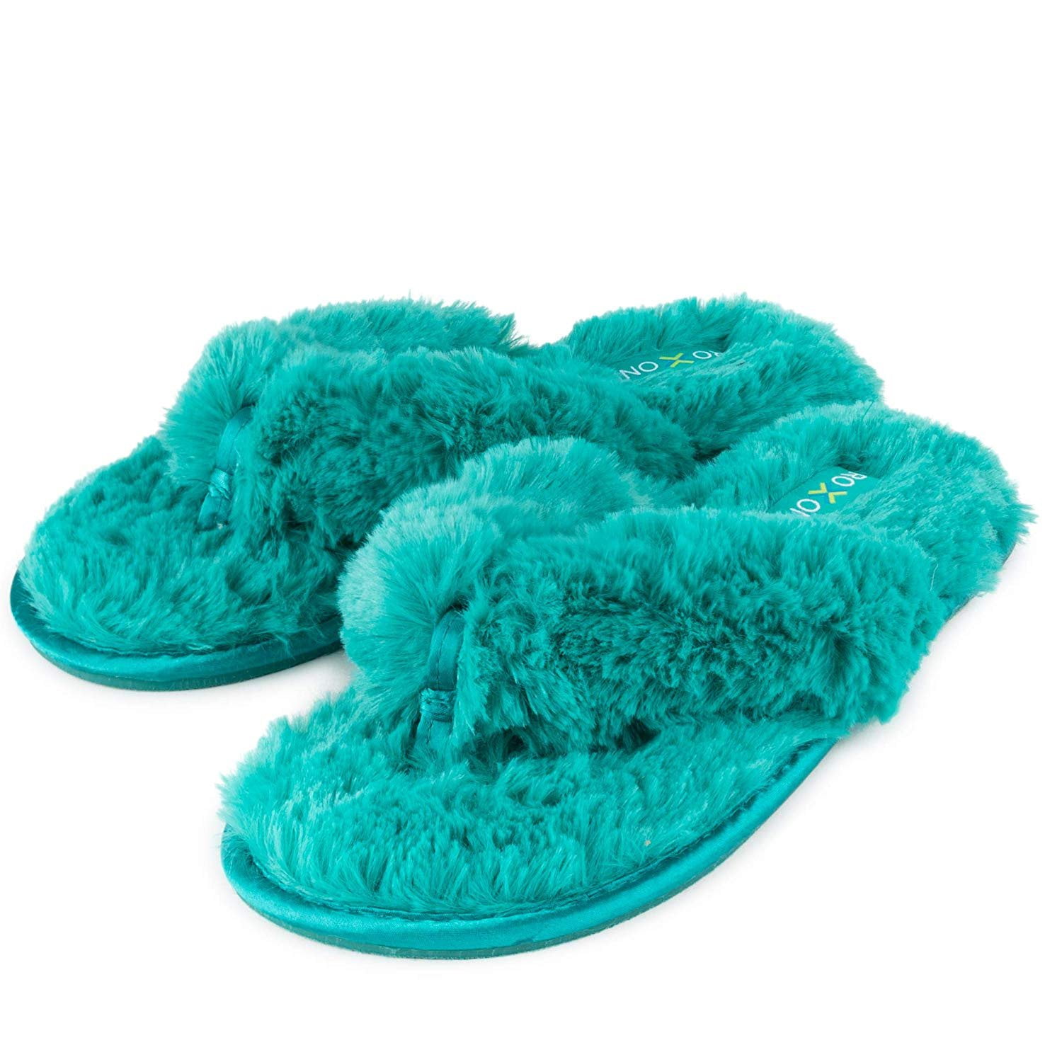 Click here for Roxoni Womens Fuzzy Slippers; A Cozy Spa Thong Fli... prices