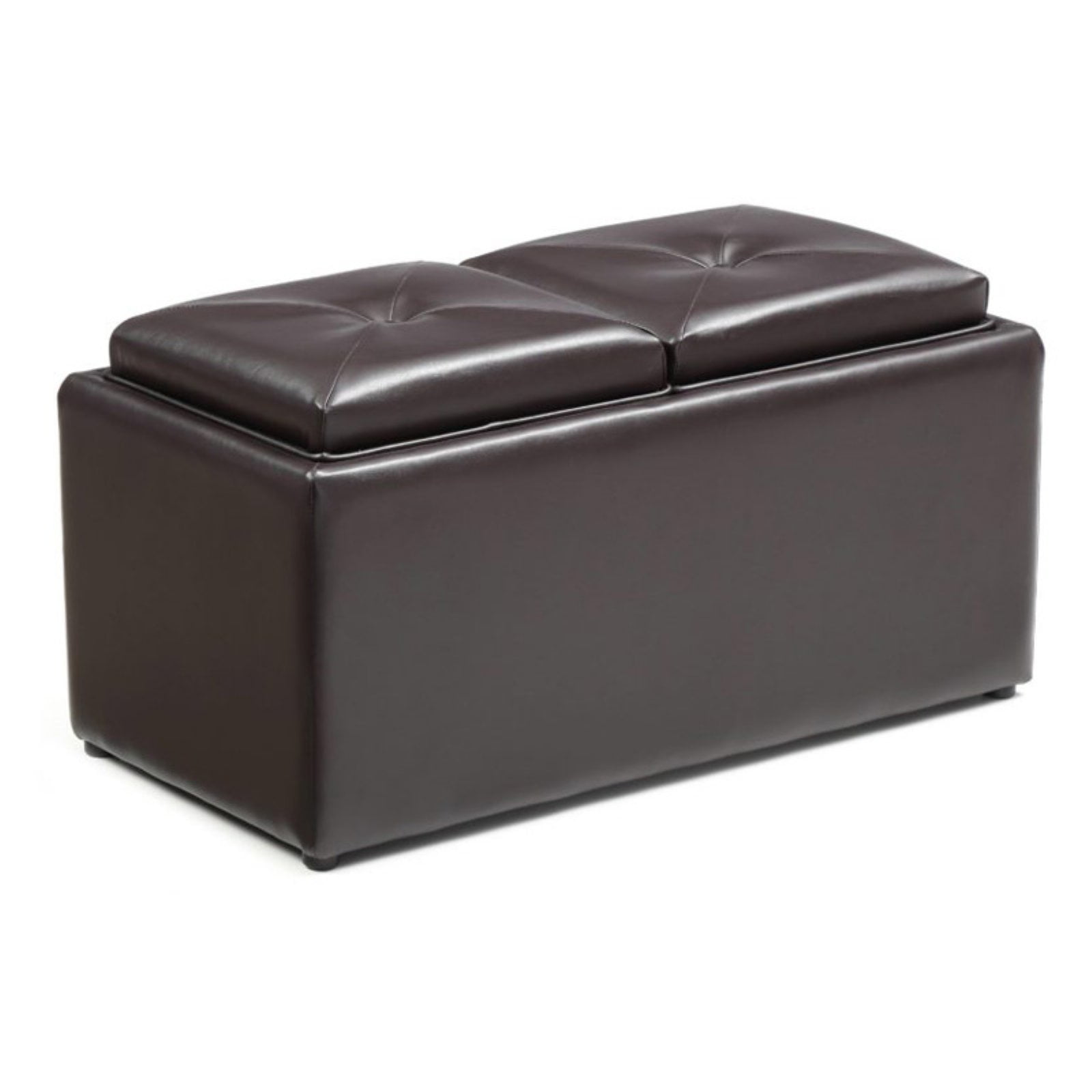 Hodedah Imports Medium Ottoman with Flip Over Tray - Walmart.com