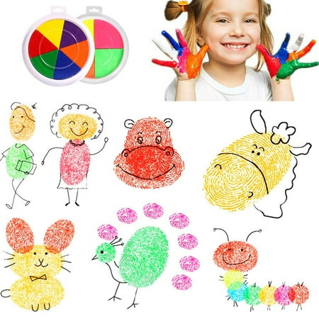 Children's Finger Painting Ink Creative DIY Color Ink Safe And Non ...