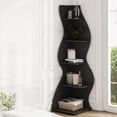 Corner Shelf, Modern 5-Tier Wall Corner Bookshelf, Stylish Corner Small ...