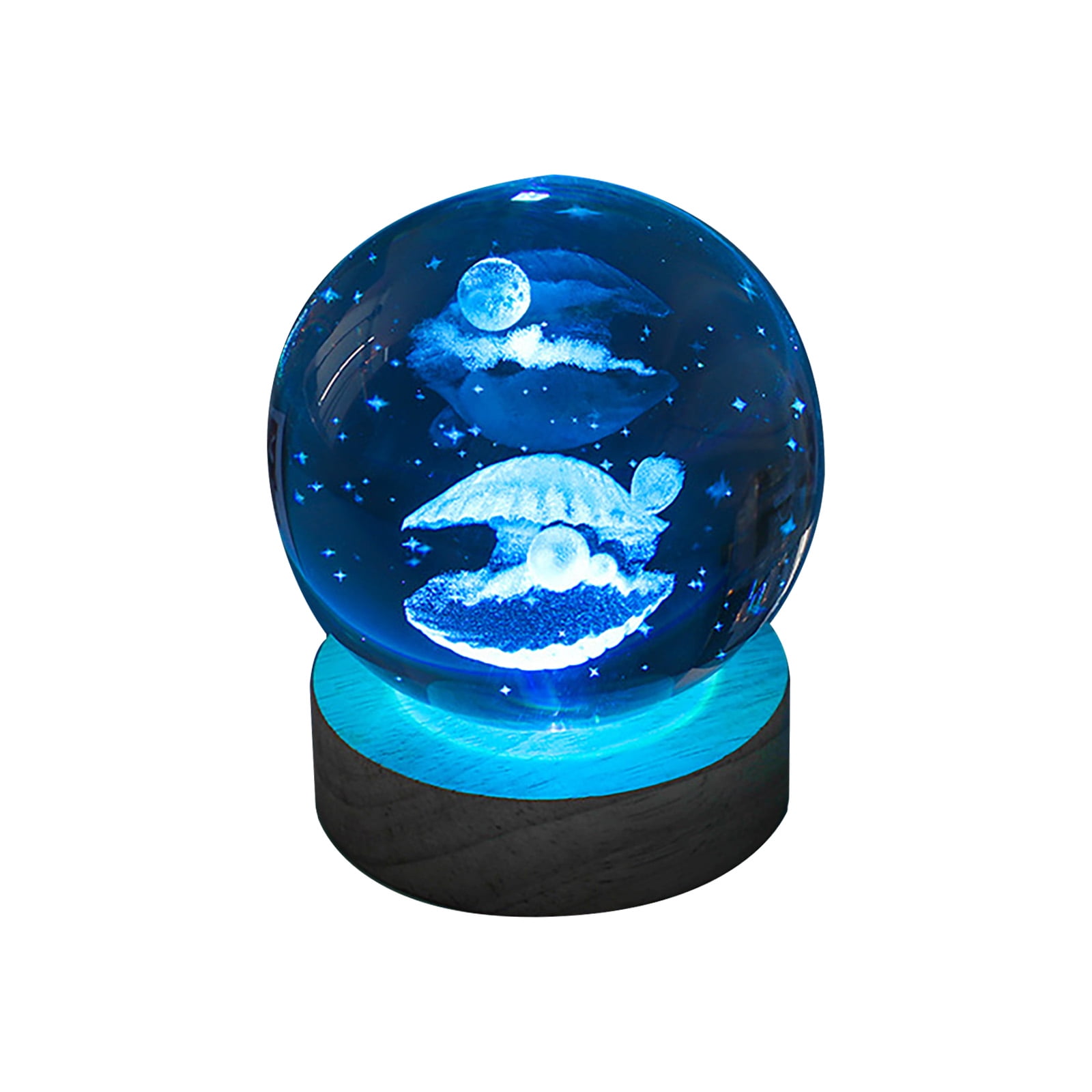3D Glowing Planetary Galaxy Astronaut Crystal Ball Night Lights, LED ...